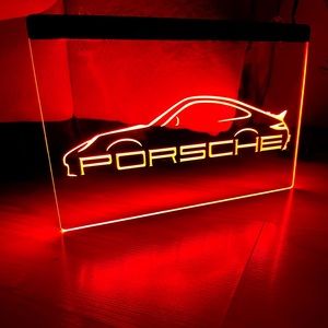 Other | Porsche Led Neon Red Light Sign 8x12 | Poshmark
